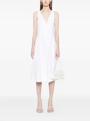 REFORMATION Linen V-neck Dress