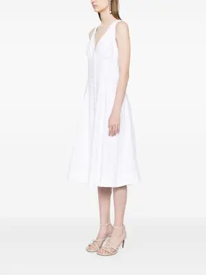 REFORMATION Linen V-neck Dress