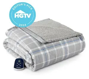 SHAVEL Micro Flannel Reverse To Sherpa Electri Blanket- Full