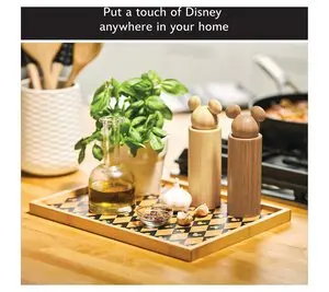 Disney Home Monochrome Large Serving Bamboo Tra Y