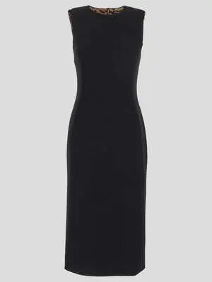 Dolce & Gabbana Wool Sleeveless Dress - Black