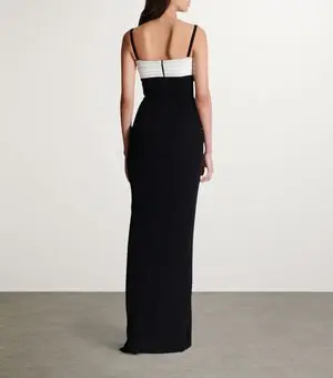 Balmain Crepe Two-tone Dress