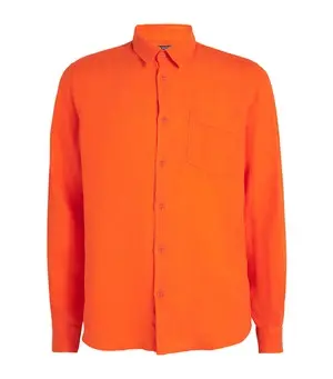 Vilebrequin Linen Caroubis Shirt - Orange