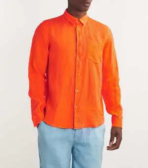 Vilebrequin Linen Caroubis Shirt - Orange