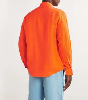 Vilebrequin Linen Caroubis Shirt - Orange