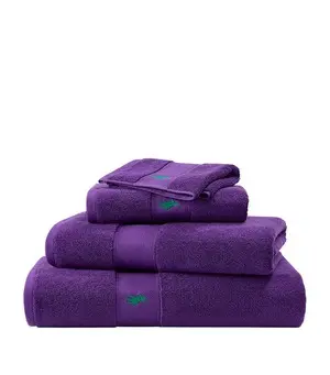 Ralph Lauren Polo Player Bath Sheet Purple