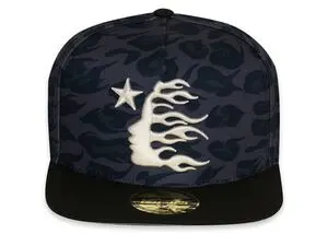 HELLSTAR Cheetah Print Snapback Cap - Black
