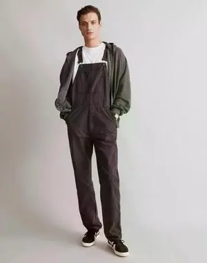 Madewell Garment-dyed Canvas Overalls - Black Coal