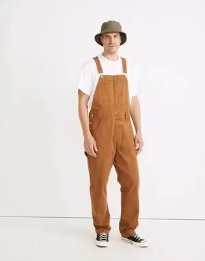 Madewell Garment-Dyed Canvas Overalls Dried Cedar
