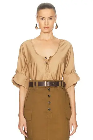 Saint Laurent Collared Blouses