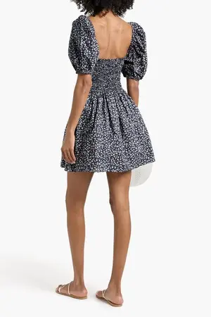 Matteau Floral-print Cotton-poplin Mini Dress