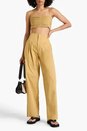 Bite Studios Cropped Ruched Terry Top