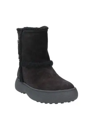 TOD'S Suede Ankle Boots With Shearling Lining - Black