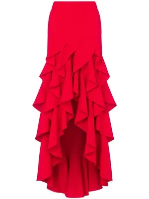 Moschino Tiered Asymmetric Maxi Skirt