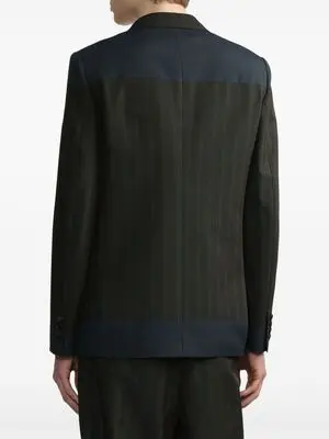 Comme Des Garçons Panelled Striped Blazer