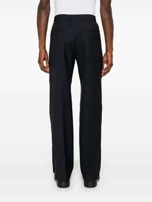 Gucci Gg Supreme Jacquard Straight Trousers - Blue