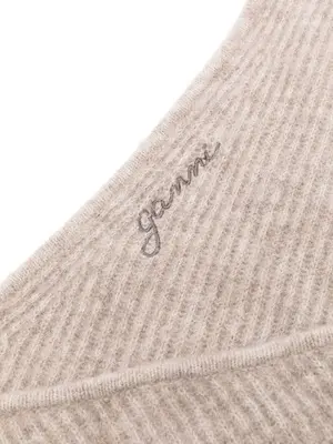 GANNI Soft Wool Balaclava - Neutrals