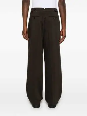 Ami Loose-cut Tailored Trousers - Brown