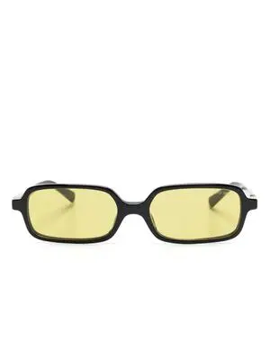Miu Miu Logo-plaque Sunglasses - Black