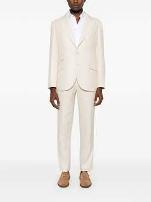 Brunello Cucinelli Single-breasted Linen-blend Suit - Neutrals