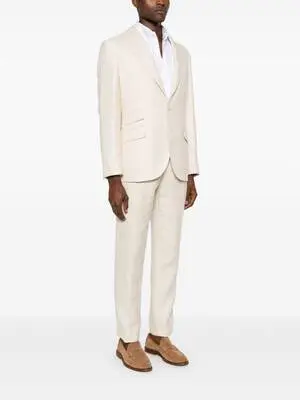 Brunello Cucinelli Single-breasted Linen-blend Suit - Neutrals