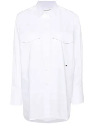 Victoria Beckham Logo-embroidered Shirt - White