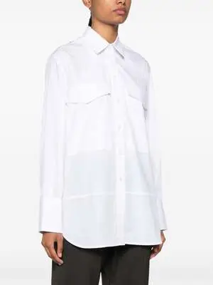 Victoria Beckham Logo-embroidered Shirt - White