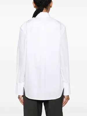 Victoria Beckham Logo-embroidered Shirt - White