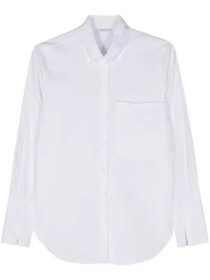 Patrizia Pepe Fly-print Cotton Shirt - White