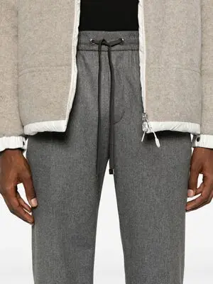 Moncler Drawstring-waist Loose-fit Trousers - Grey
