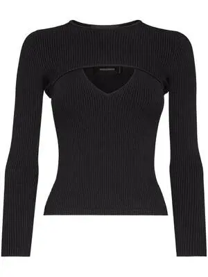 Dsquared2 Cut-out Ribbed-knit Top