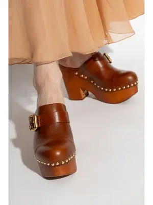 Chloé 120mm Jeanette Mules - Brown