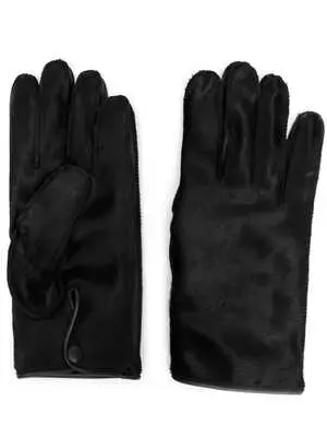 MAISON MARGIELA Four-stitch Leather Gloves - Black