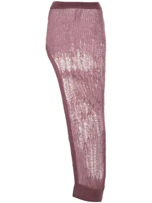 Rick Owens Spider Ziggy Open-knit Skirt - Purple