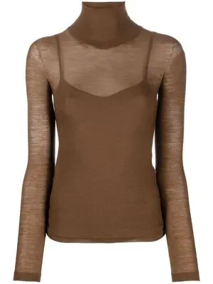 Max Mara Semi-sheer High-neck Jumper