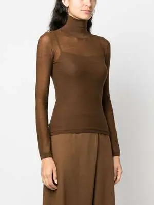 Max Mara Semi-sheer High-neck Jumper