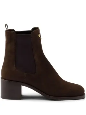 Prada Suede Chelsea Booties