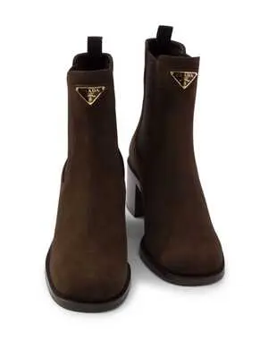 Prada Suede Chelsea Booties
