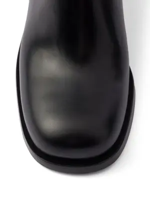 Prada Brushed-leather Booties