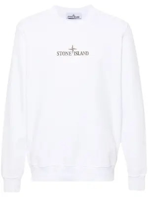 Stone Island Logo-print Cotton Sweatshirt