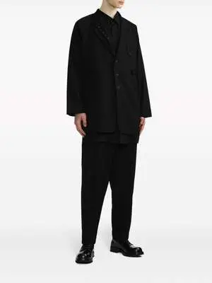 Yohji Yamamoto Single-breasted Wool Coat