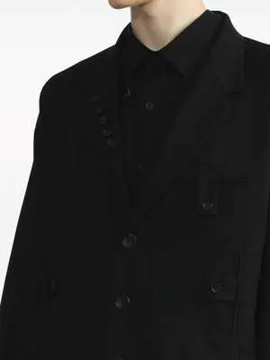 Yohji Yamamoto Single-breasted Wool Coat