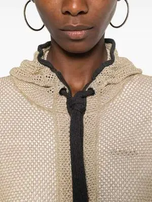 Brunello Cucinelli Open-knit Hooded Cardigan