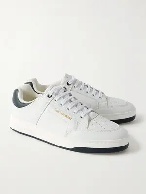 Saint Laurent Sl/61 Perforated Leather Sneakers - White