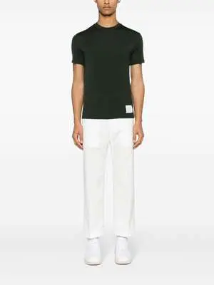 Thom Browne Stripe-detailing Wool T-shirt - Green