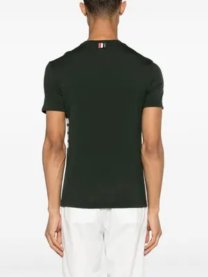Thom Browne Stripe-detailing Wool T-shirt - Green