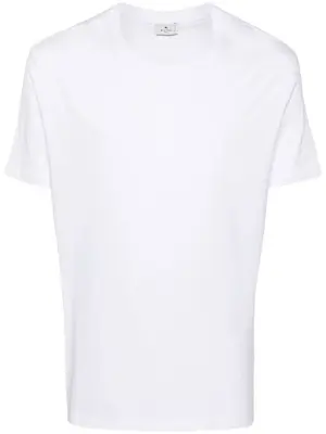 Etro Pegaso-embroidered Cotton T-shirt - White