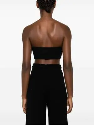 Max Mara Floral-embroidered Cropped Top