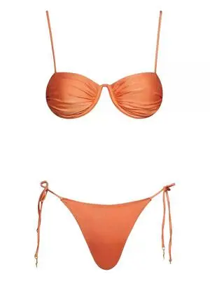 NOIRE SWIMWEAR Monowire Tie-fastening Bikini - Orange