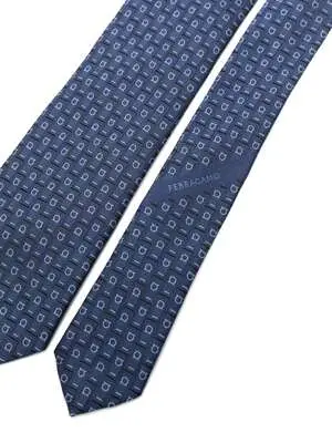 FERRAGAMO Logo-embroidered Silk Tie